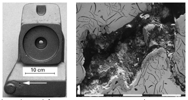 Fig A. Slag inclusion defect in casting. Courtesy – Foundry Lexicon