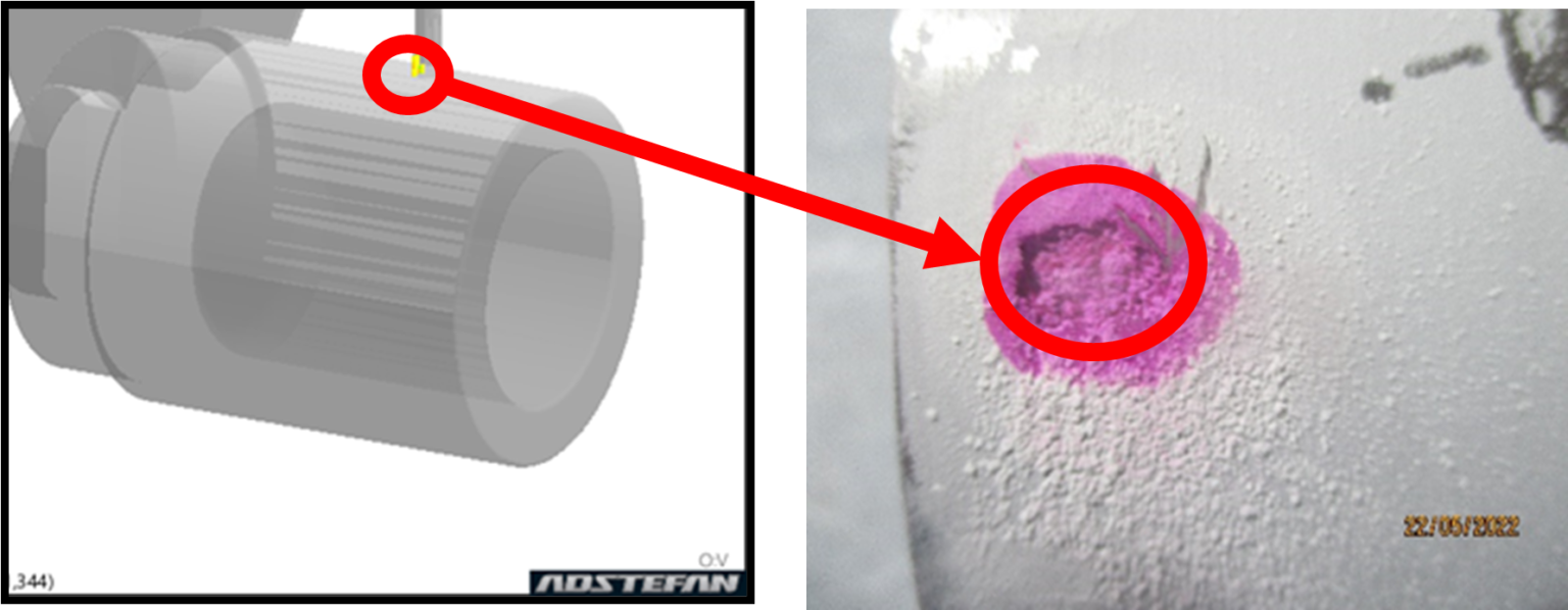 Figure Visual Crack Defect Right Side And Predicted Using Adstefan Casting Simulation Left