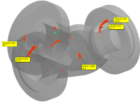 Fig 1 – Initial gating design shrinkage results of valve body casting ...